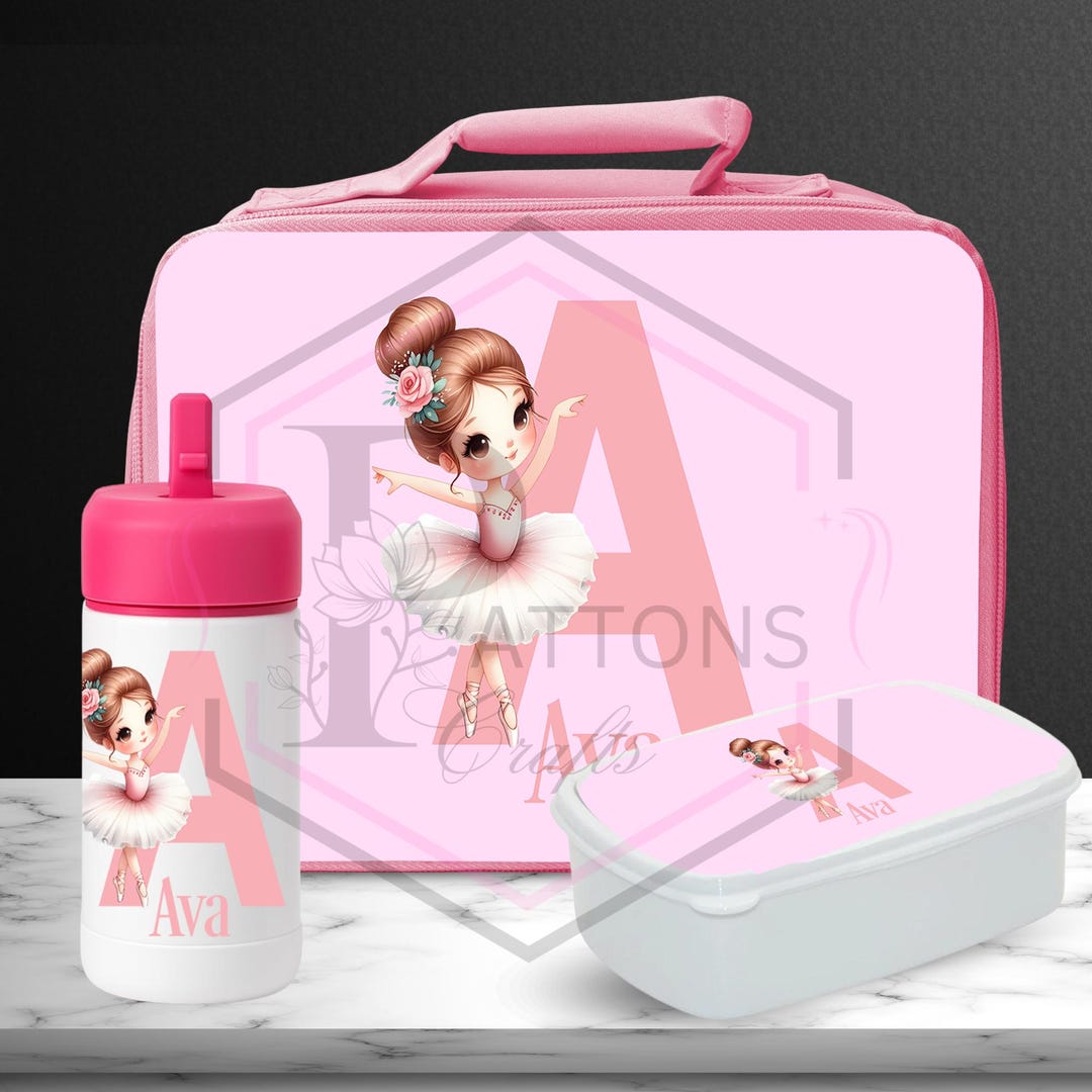 Lunch Box Set | Personalised Lunch Box | Ballerina Lunch Box | Lunch ...
