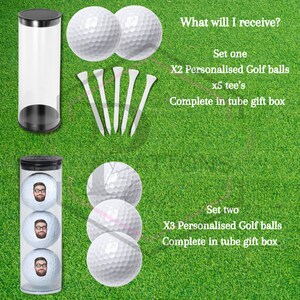 Personalised Golf Ball Set | Custom Photo Golf Ball | Design Your Own ...
