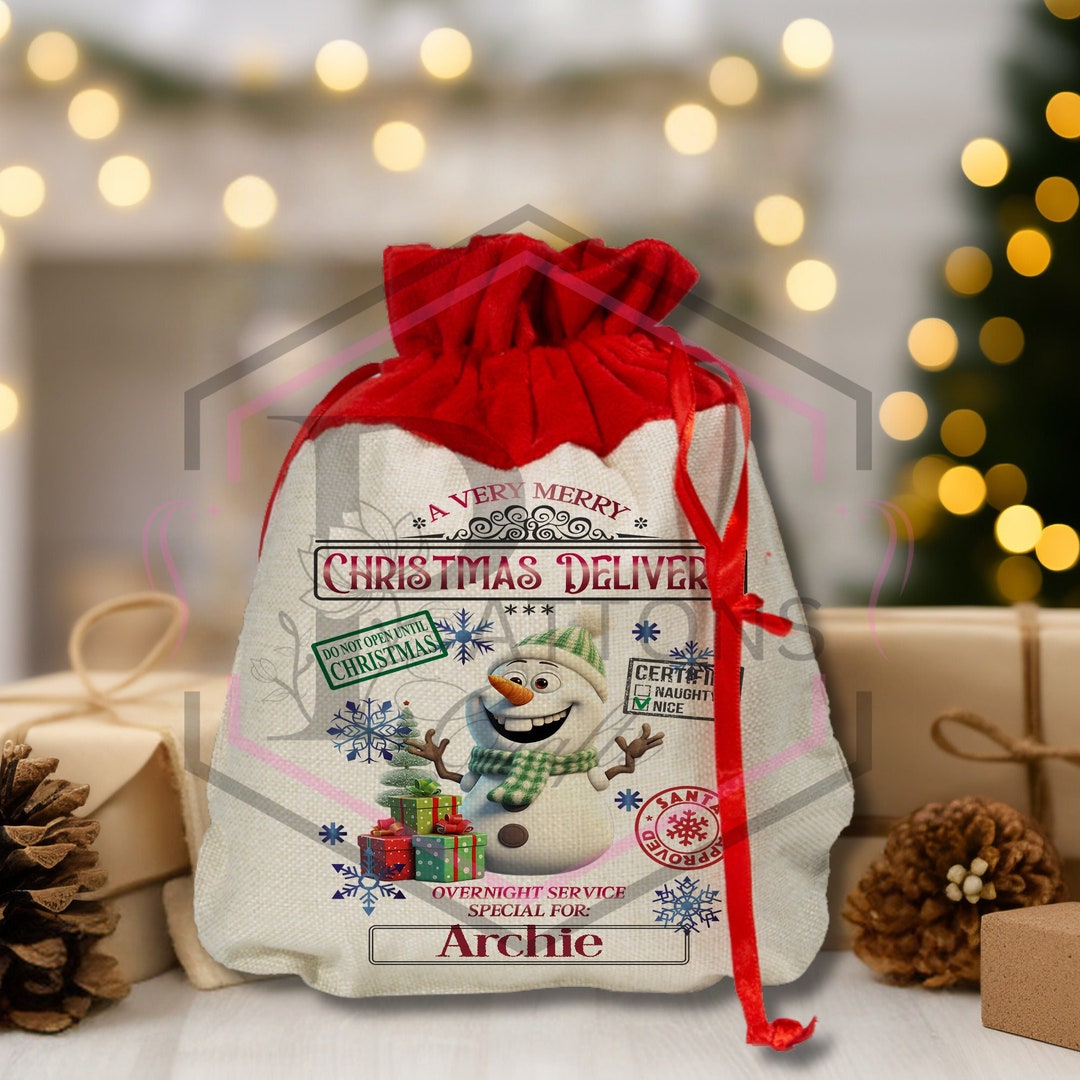 Mini Christmas Sack | Christmas Gift Bag | Personalised Santa Sack ...