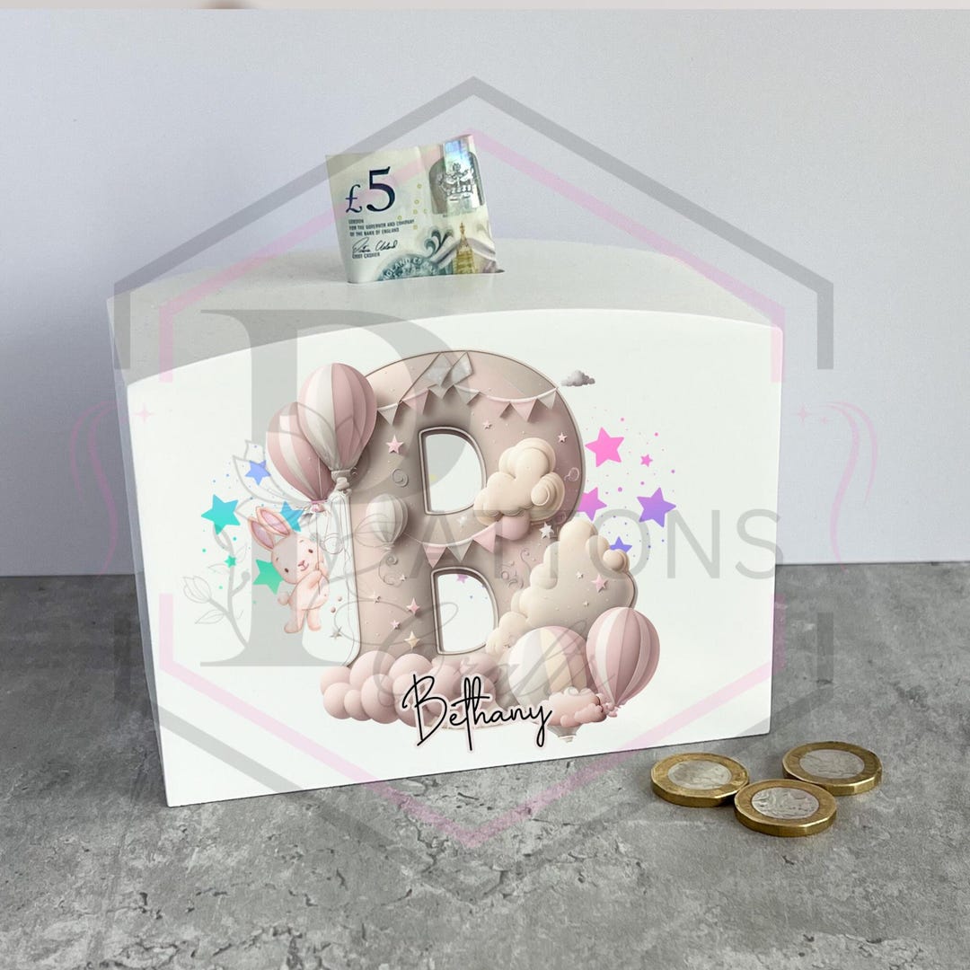 Money Box | Wooden Money Box | First Money Box | Personalised Money Box ...