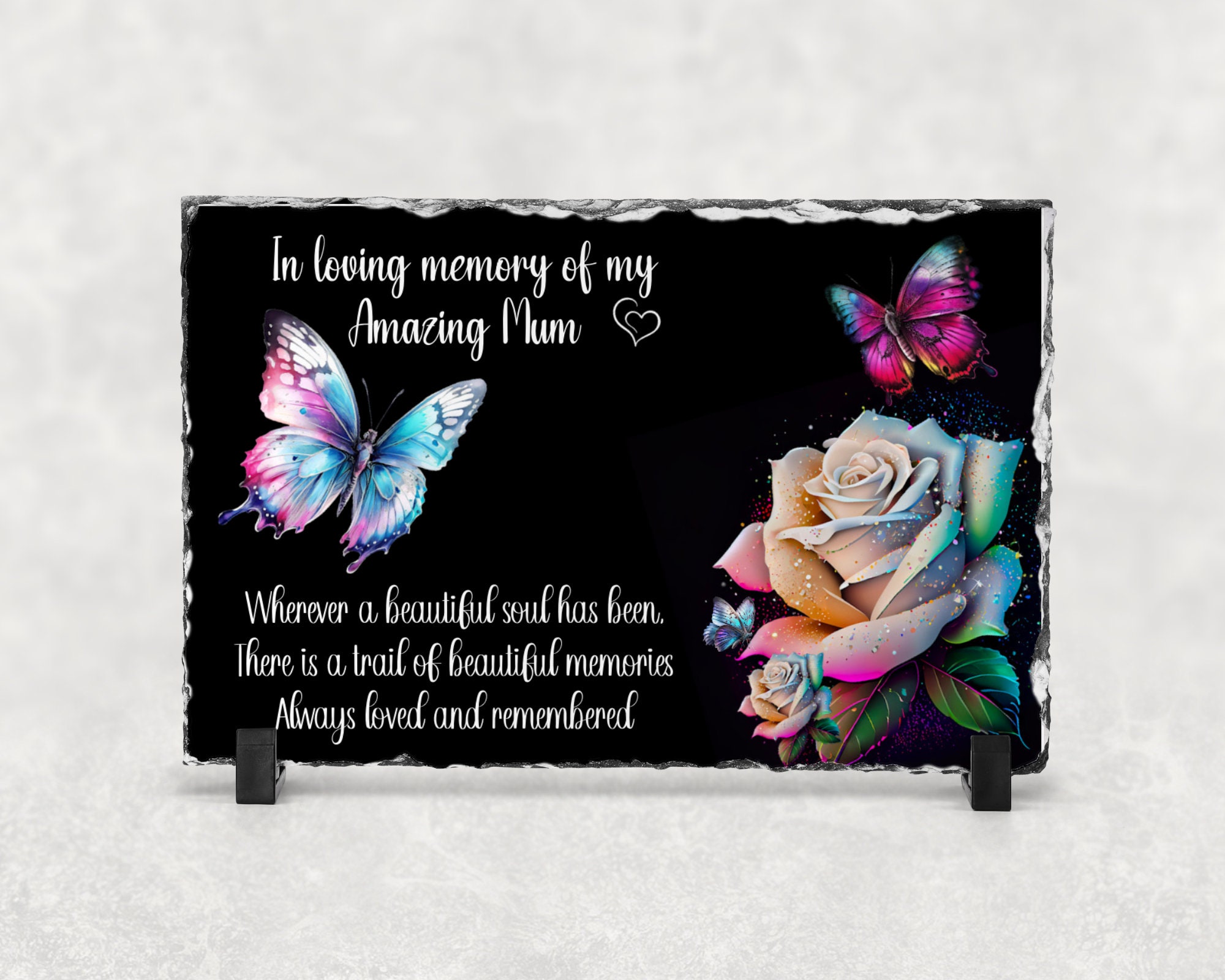 Memorial Slate Grave Marker in Loving Memory Grave Decoration Memorial ...