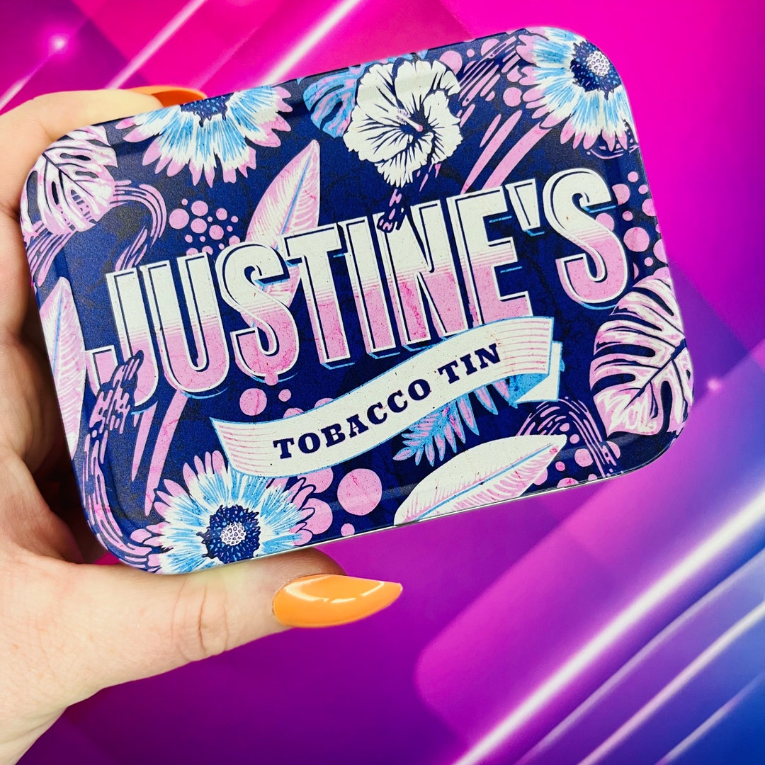 Tobacco Tin, Mint Tin, Flower Power Design Rollie Tin, Personalised ...