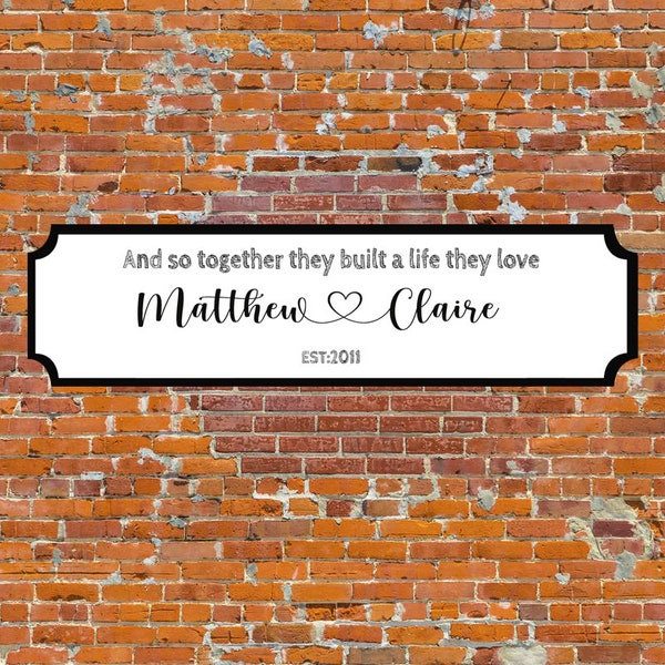 Couple Street Sign - Etsy