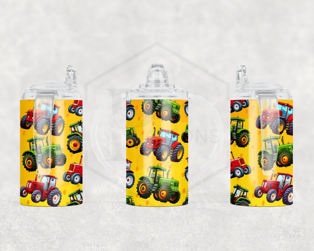 Personalised Sippy Cup |tractor Cup | Unique Tractor Toddlers Drinkware ...