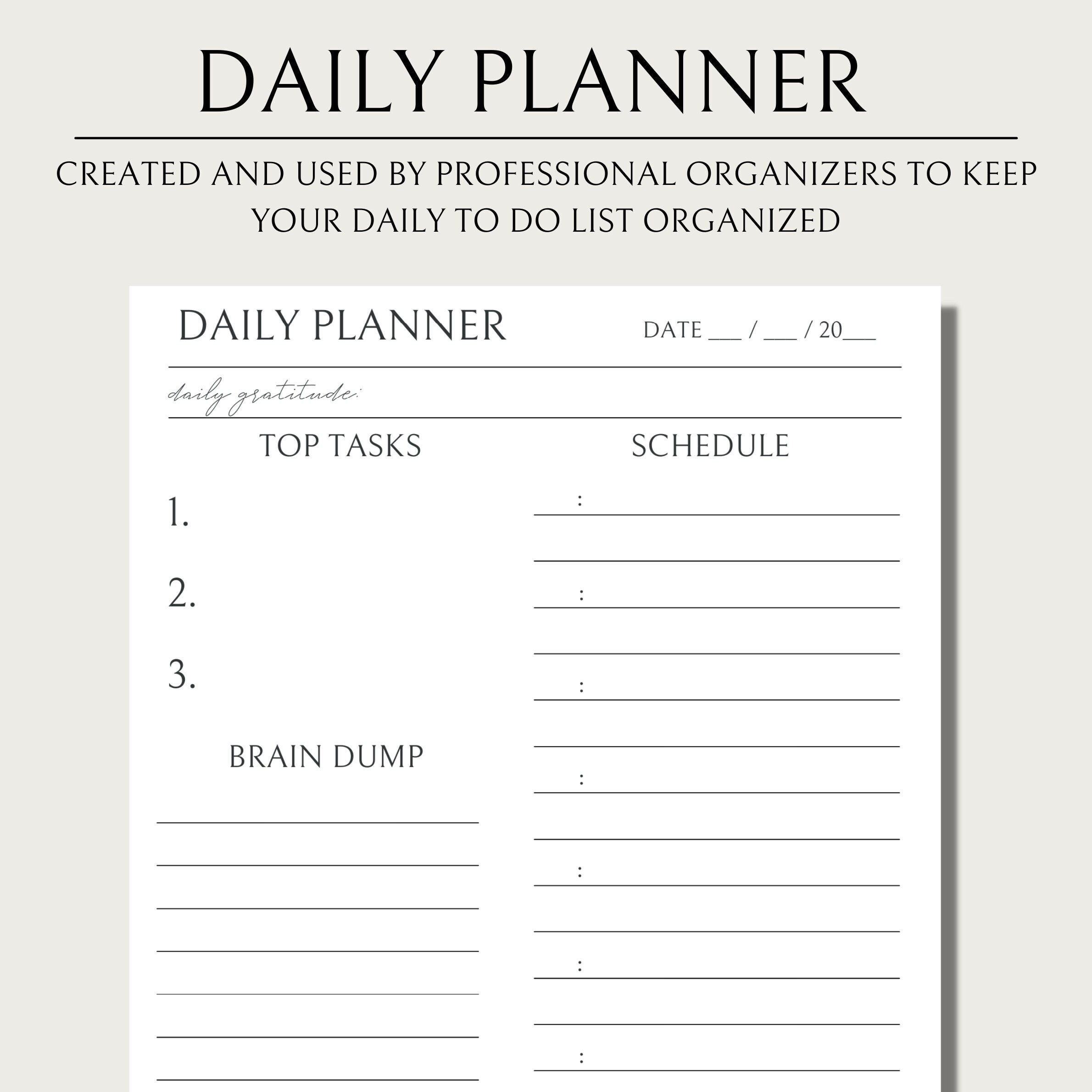 Daily Planner Created by Professional Organizers - Etsy