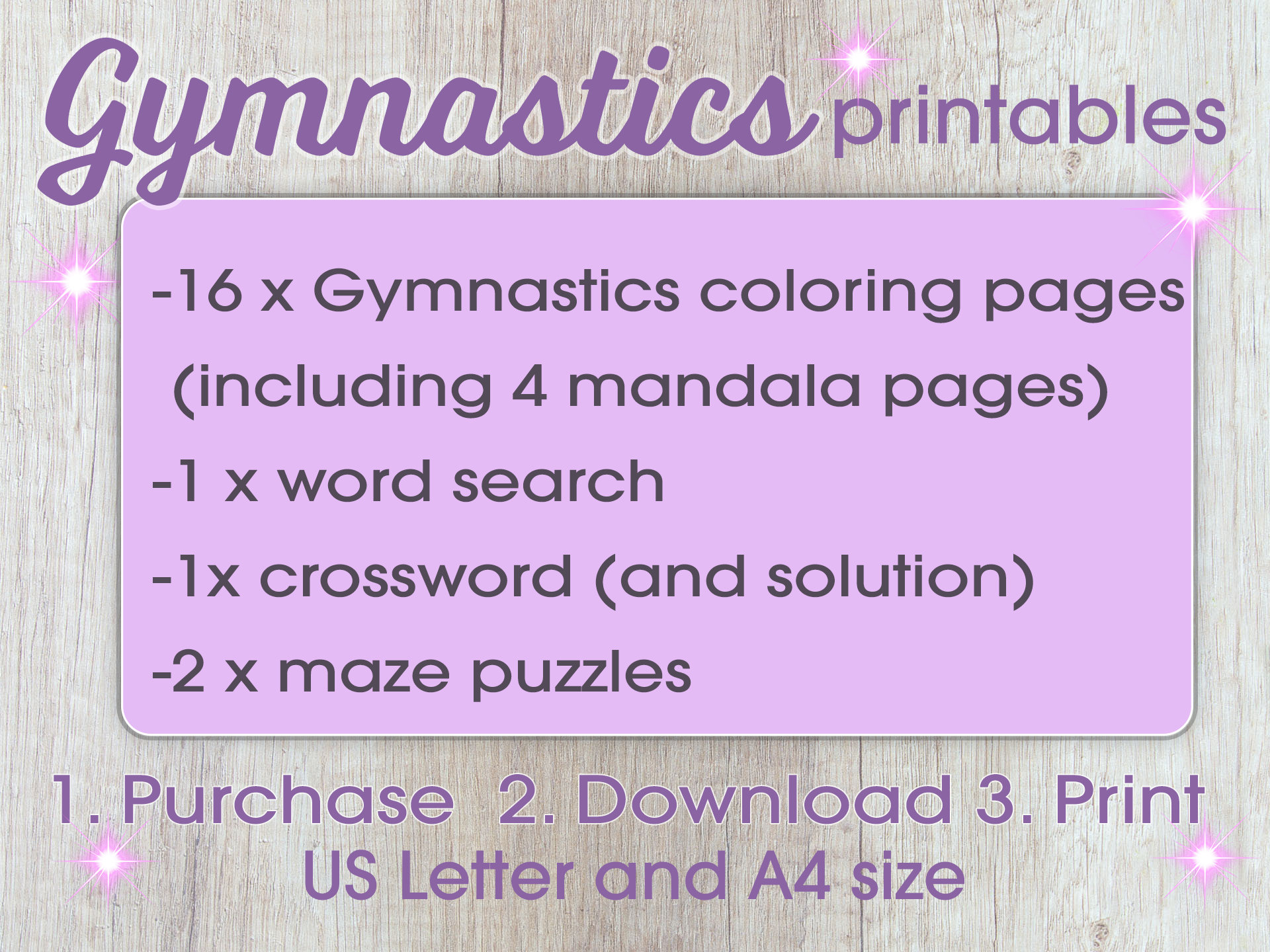 Gymnastics Printable, Gymnastics Coloring, Gymnastics Puzzle, Party ...