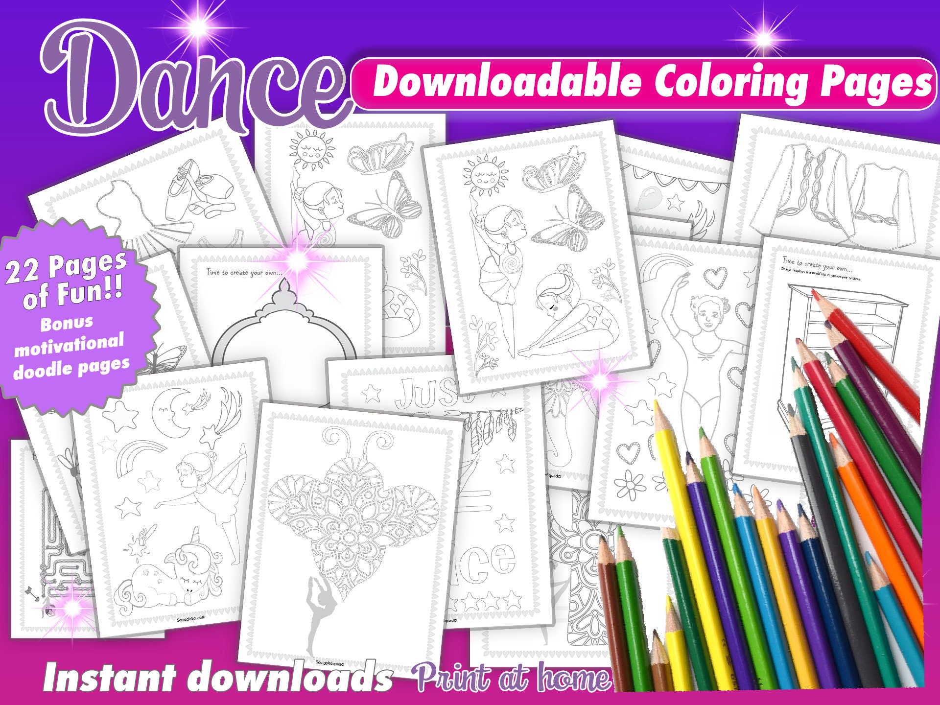 Dance Coloring - Dance Activities - Dance Coloring Printable - Dance ...