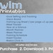 Swim Printable, Swim Training Log, Goal Tracking, Swim Goals Setting ...