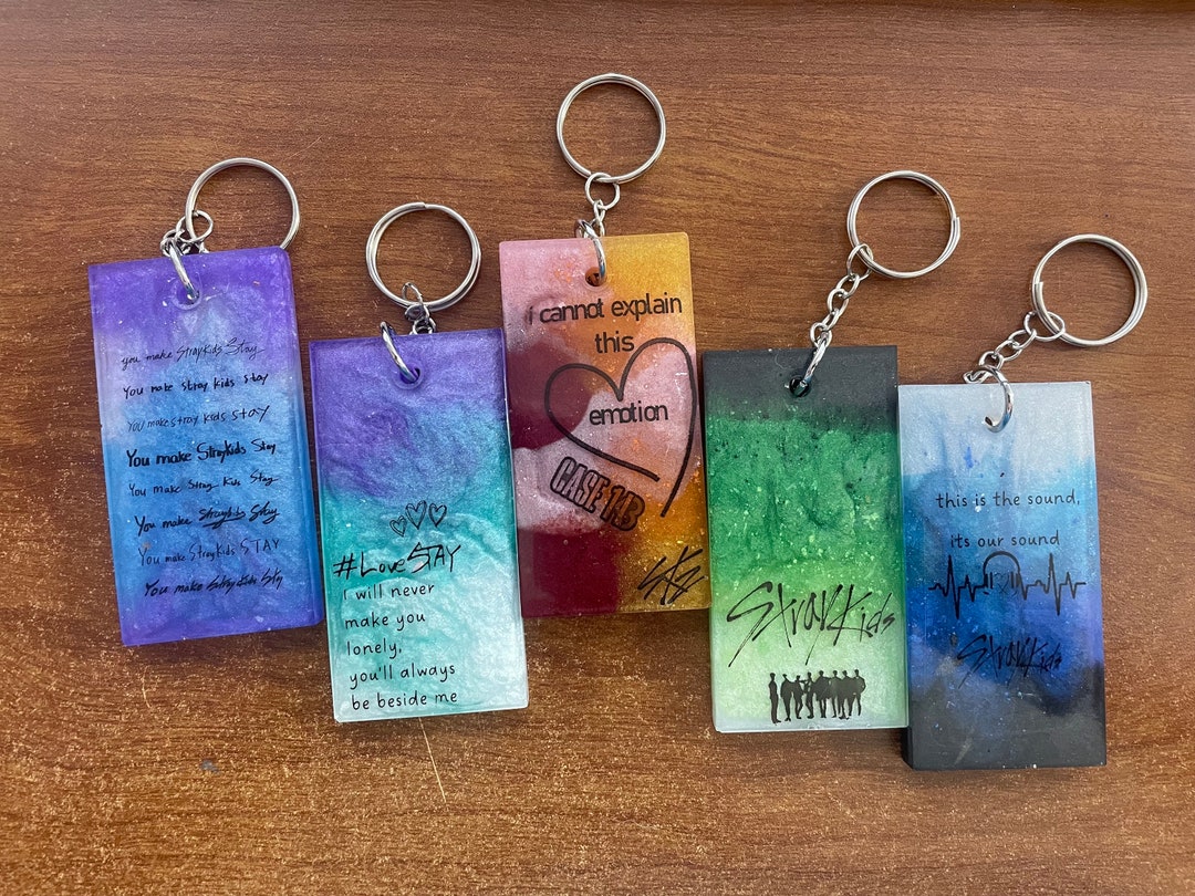 Kpop Stray Kids Themed Resin Keychains - Etsy