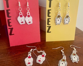 Handmade ATEEZ Atiny Yeosang Hehetmon Drawing Kpop Earrings - Etsy