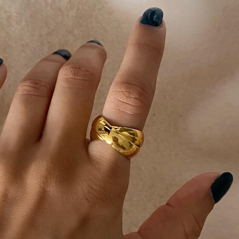 Overlapping Ring - Etsy