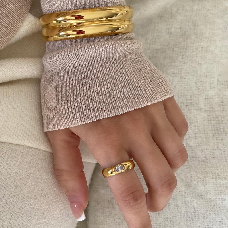 Chunky Gold Ring - Etsy