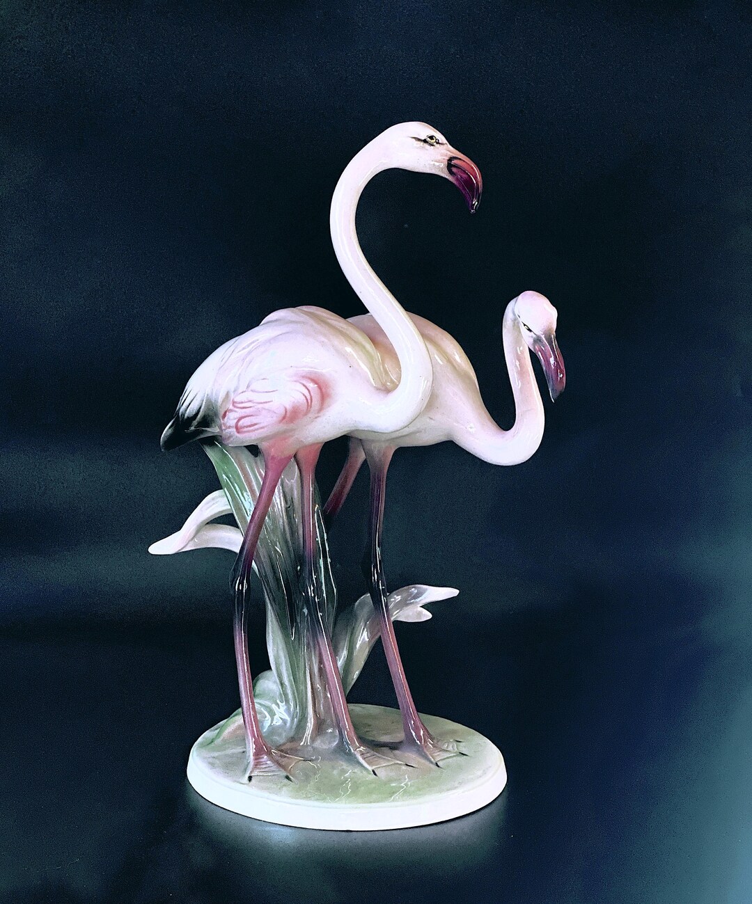 Art Deco Porcelain Flamingos Figurine: Keramos Wien, Rudolf Chocholka ...