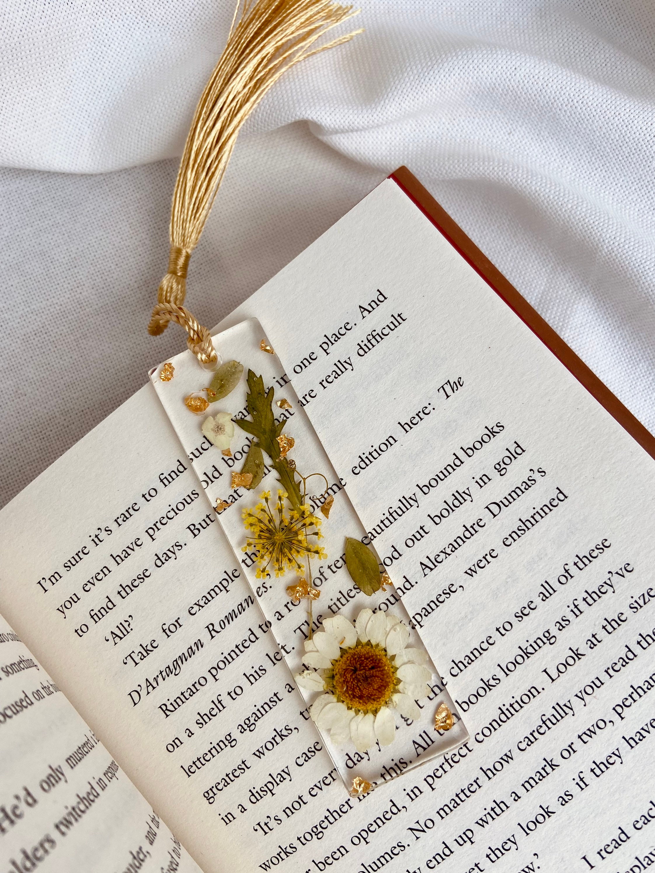Real Pressed Flower Floral Bookmark Flower Bookmark Stocking - Etsy