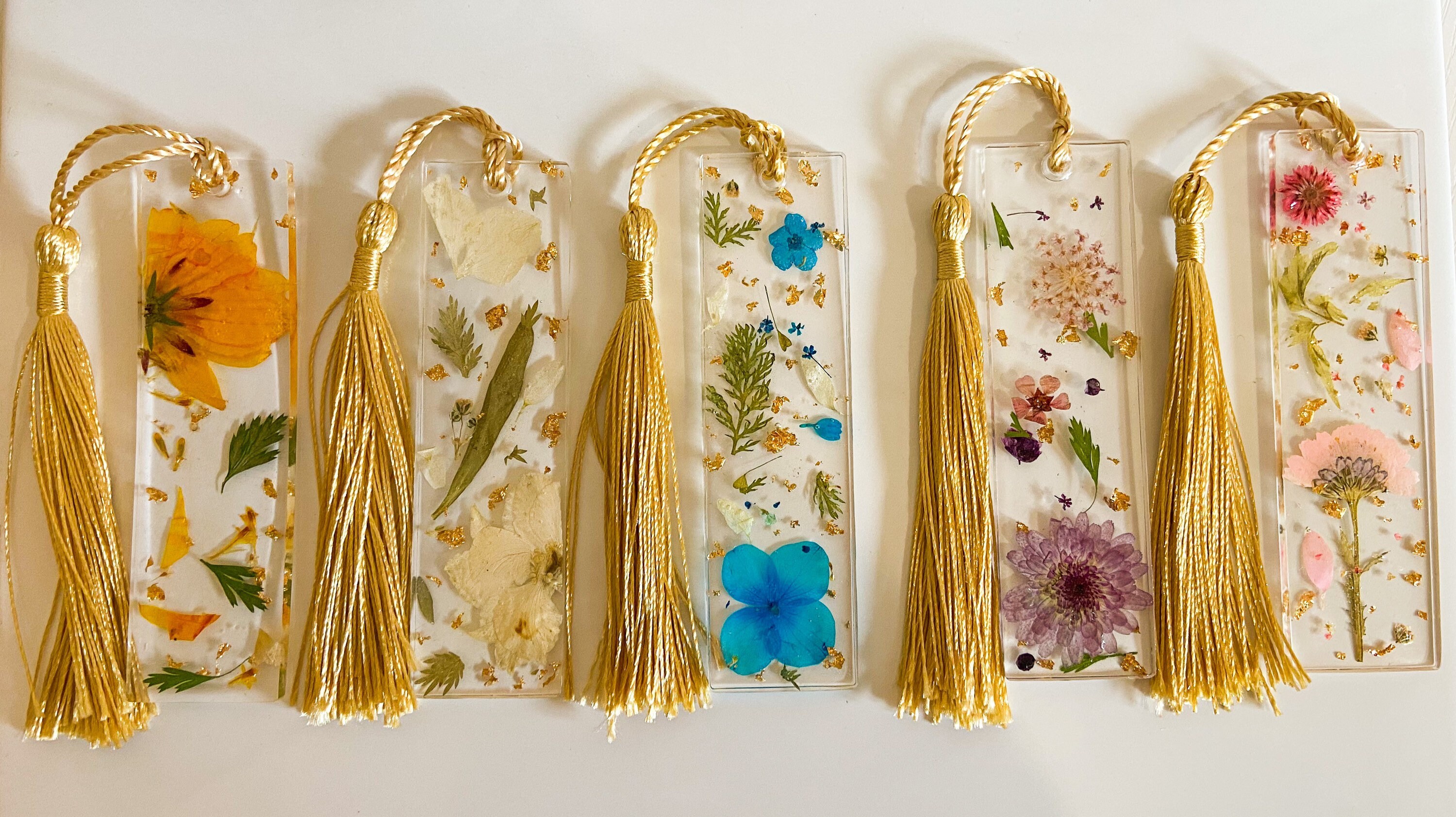 Real Pressed Flower Floral Bookmark Flower Bookmark With - Etsy