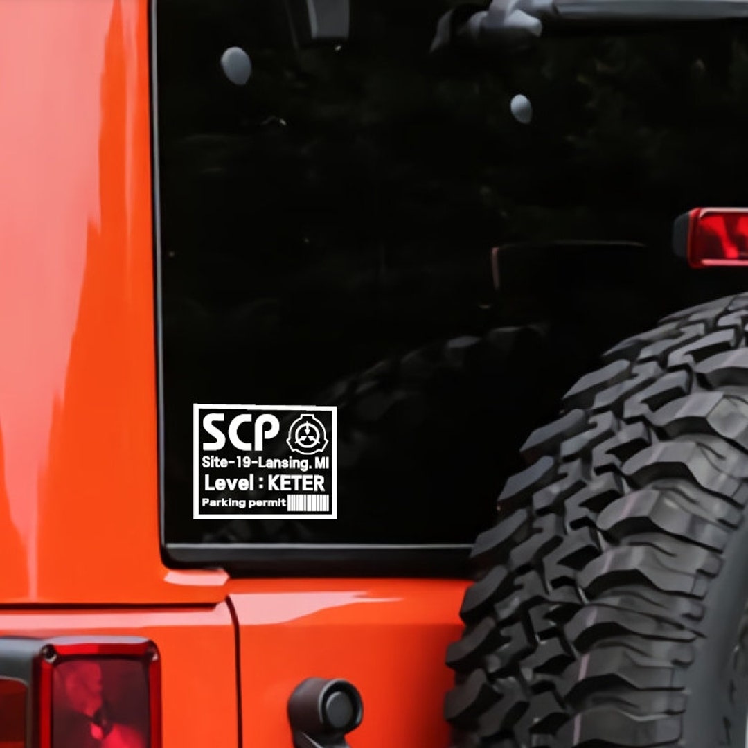 20-colors SCP Parking Permit Site 19 5x4 Vinyl Decal Sticker Bumper ...