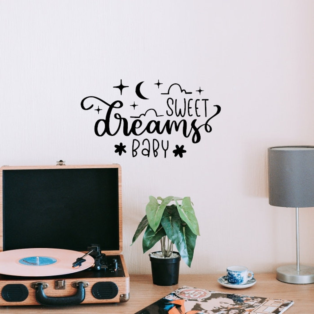 20-colors Sweet Dreams Baby Vinyl Decal Sticker Wall Mural Window Home ...