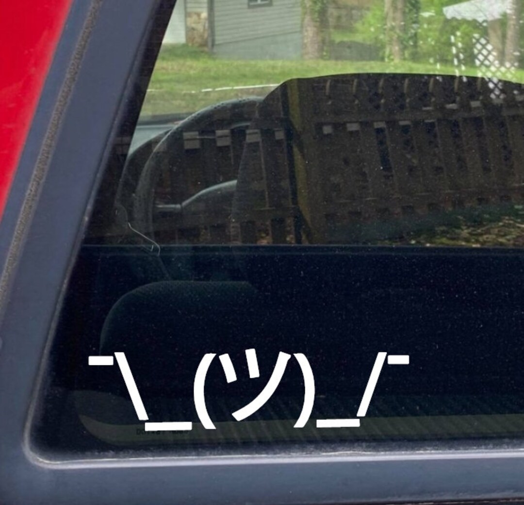 20-colors Shrug Emoji Vinyl Decal Sticker Bumper Window Laptop Gift ...