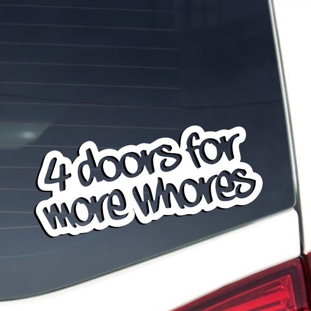 20-colors 4door for More Whores 7x3 Vinyl Decal Sticker Bumper Window ...