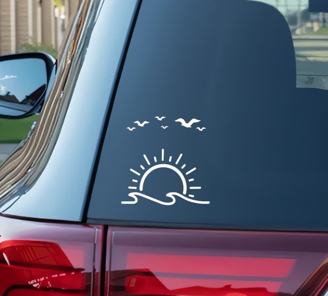 20-colors Sunset Ocean 5x5 Vinyl Decal Sticker Bumper Window Laptop ...
