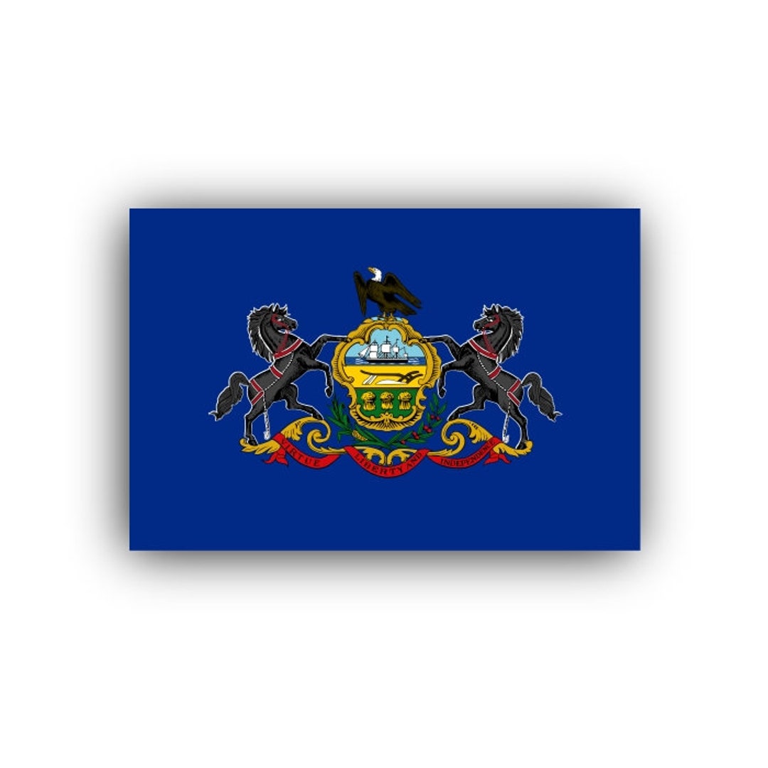 State Flag of Pennsylvania Vinyl Decal Sticker UV & Water Resistant ...