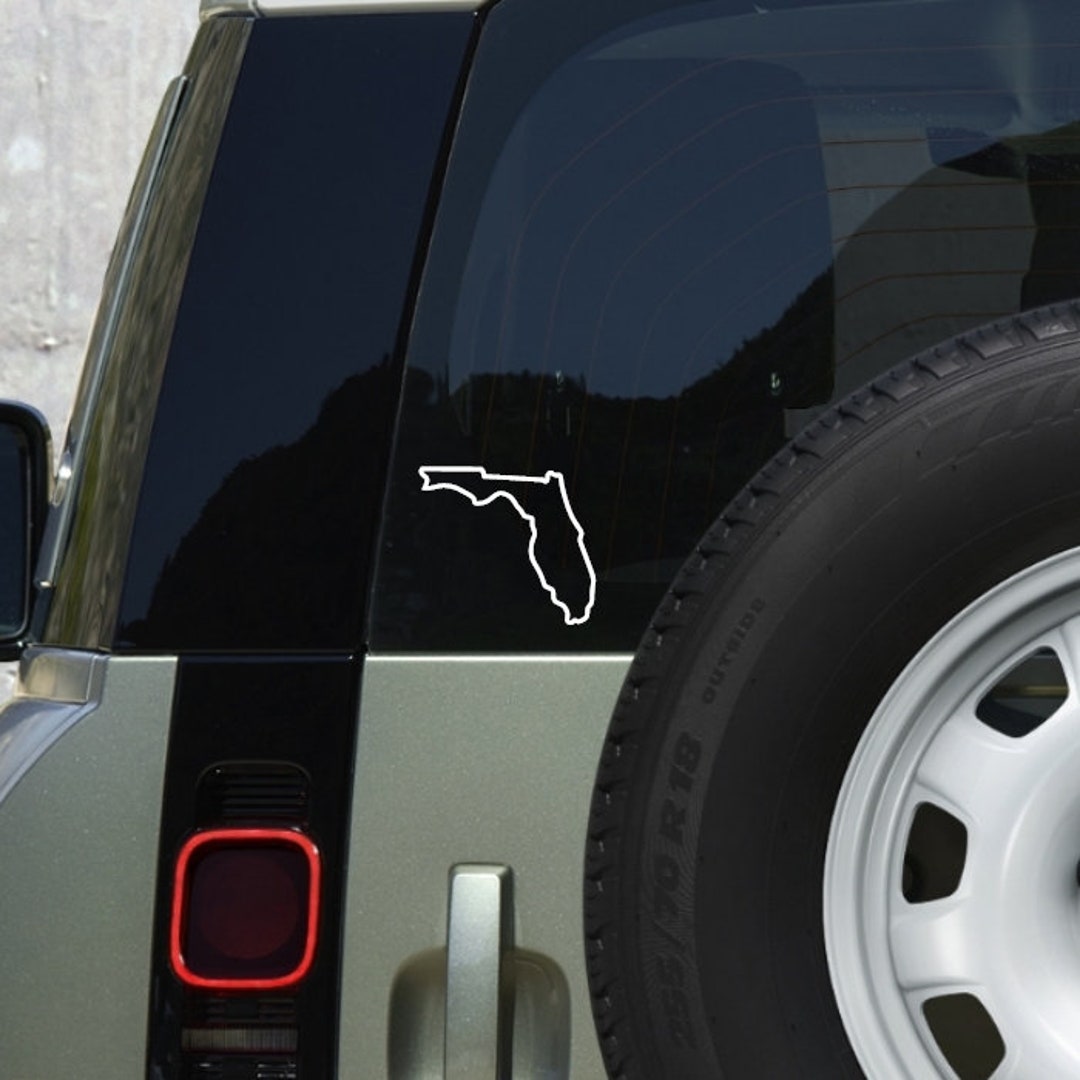 20-colors State Map Outline Florida Vinyl Decal Sticker Bumper Window ...