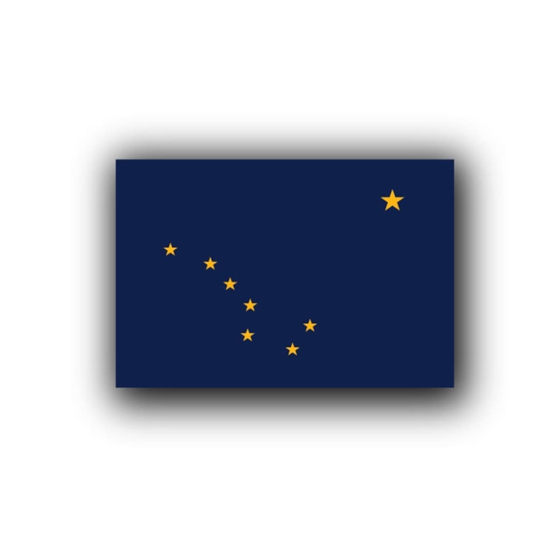 State Flag of Alaska Vinyl Decal Sticker UV & Water Resistant Custom ...