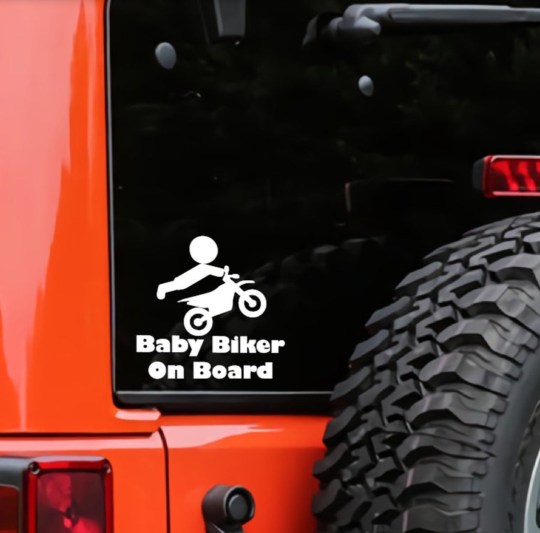 20 Colors Baby Biker on Board Custom Truck Window Bumper Car Laptop ...