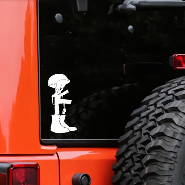 Fallen Soldier Window Sticker Etsy