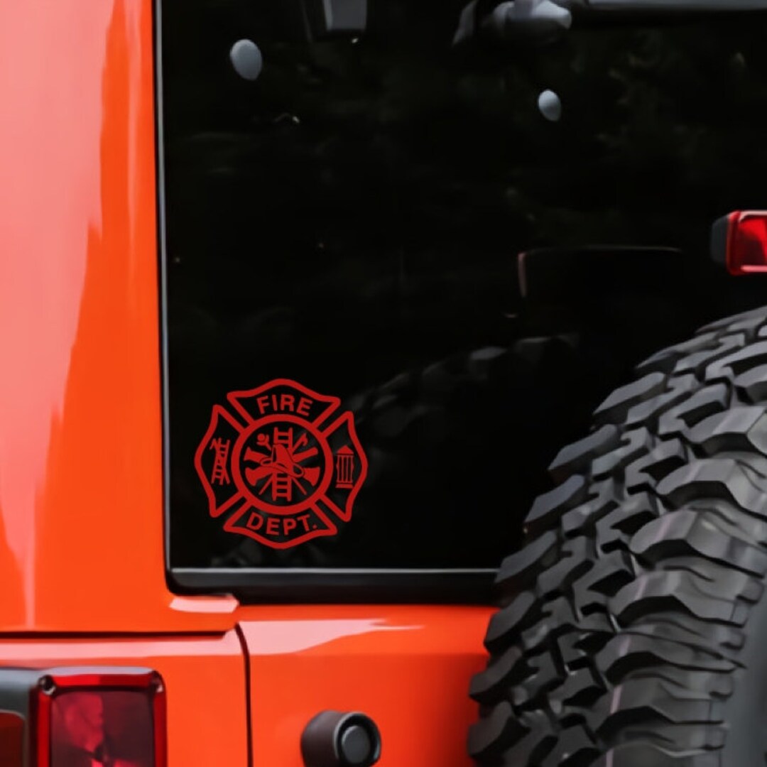 20 Colors Fire Department Logo Vinyl Decal Sticker Custom Truck Window ...