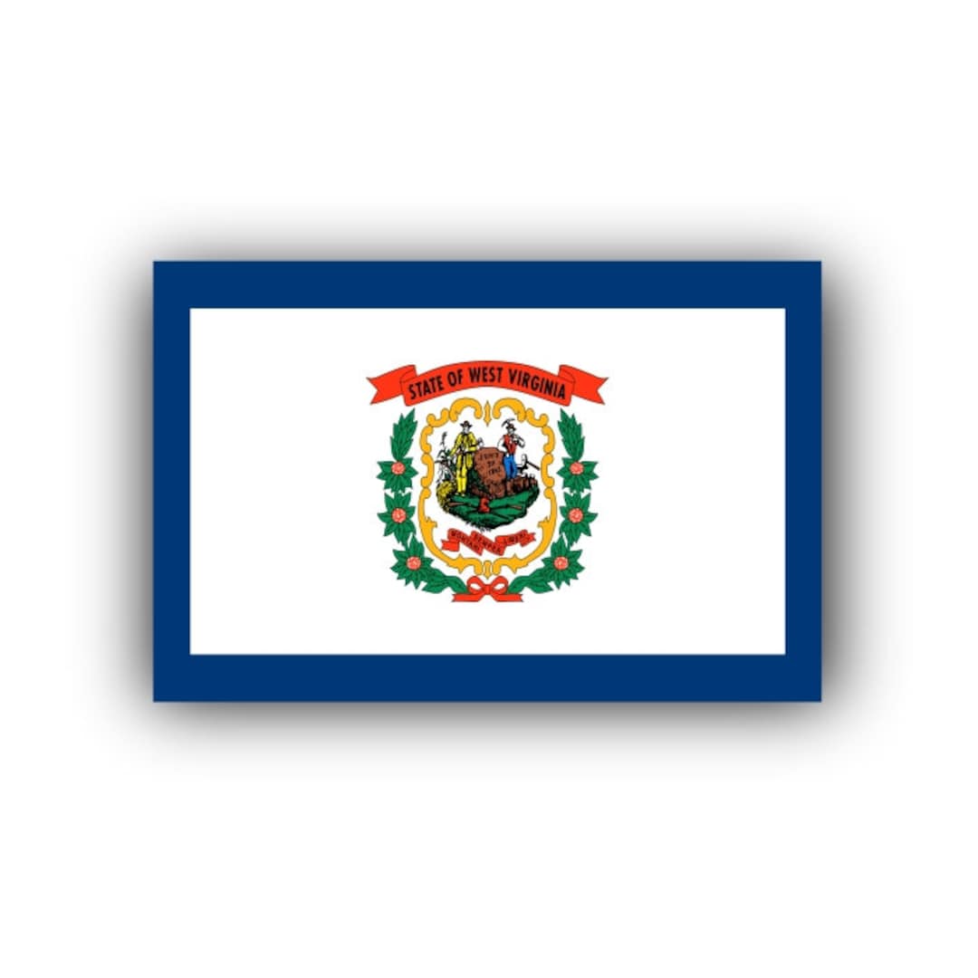 State Flag of West Virginia Vinyl Decal Sticker UV & Water Resistant ...