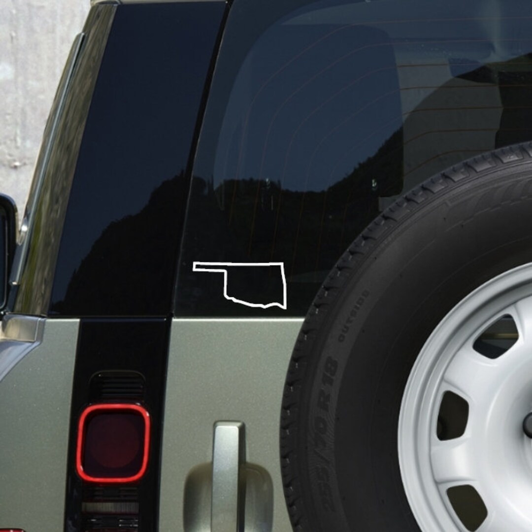 20-colors State Map Outline Oklahoma Vinyl Decal Sticker Bumper Window ...