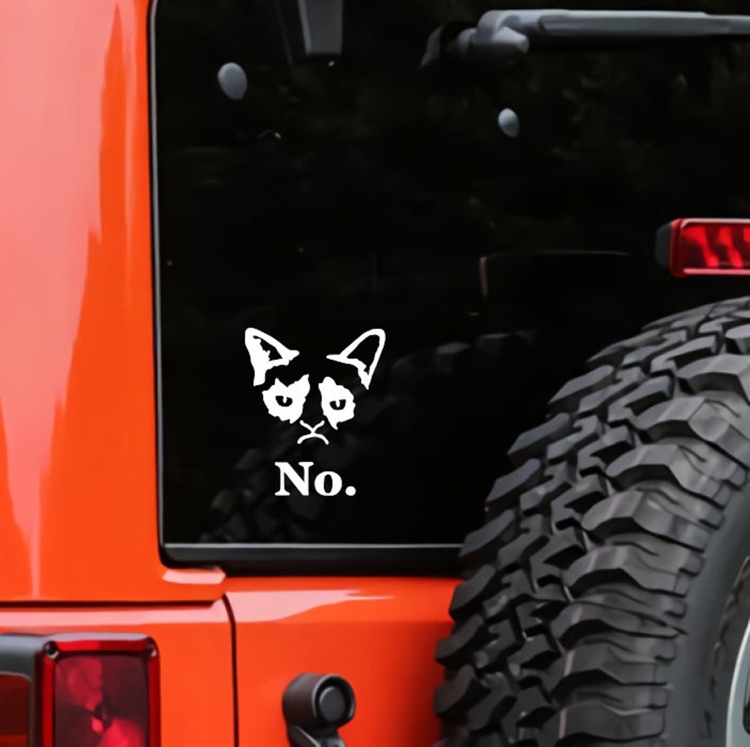 20-colors No Cat Meme 4.5x3.75 Vinyl Decal Sticker Bumper Window Laptop ...
