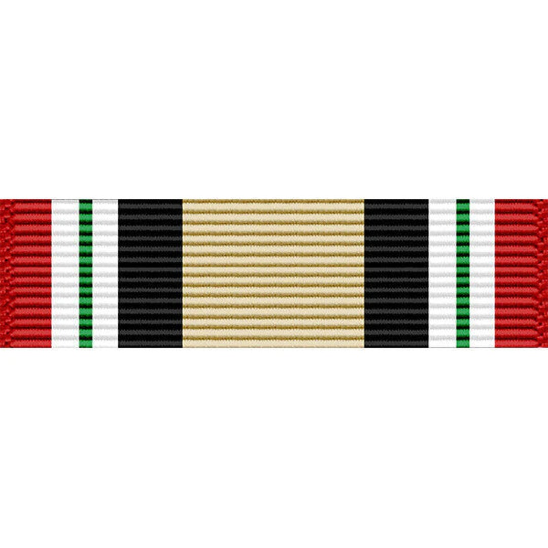 Military Service Iraq Campaign Medal Ribbon Vinyl Decal Sticker Bumper ...