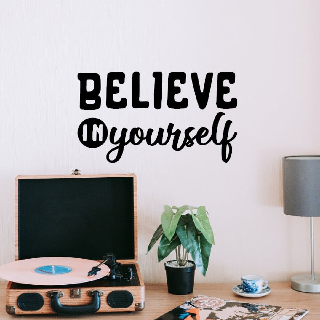 20-colors Believe in Yourself Vinyl Decal Sticker Wall Mural Window ...