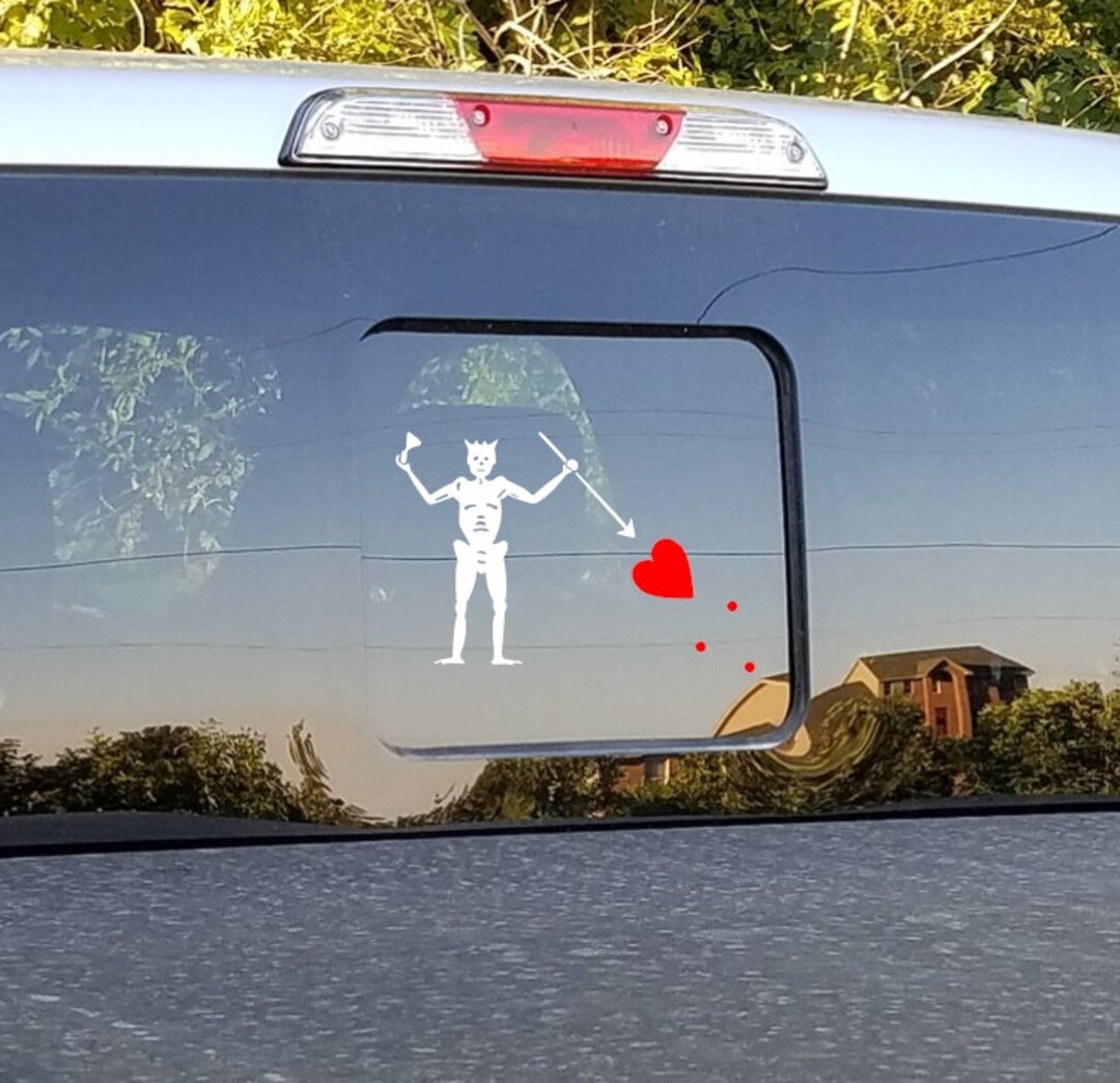 20-colors Black Beard Jolly Roger LARGE 10X6.7 Vinyl Decal Sticker ...