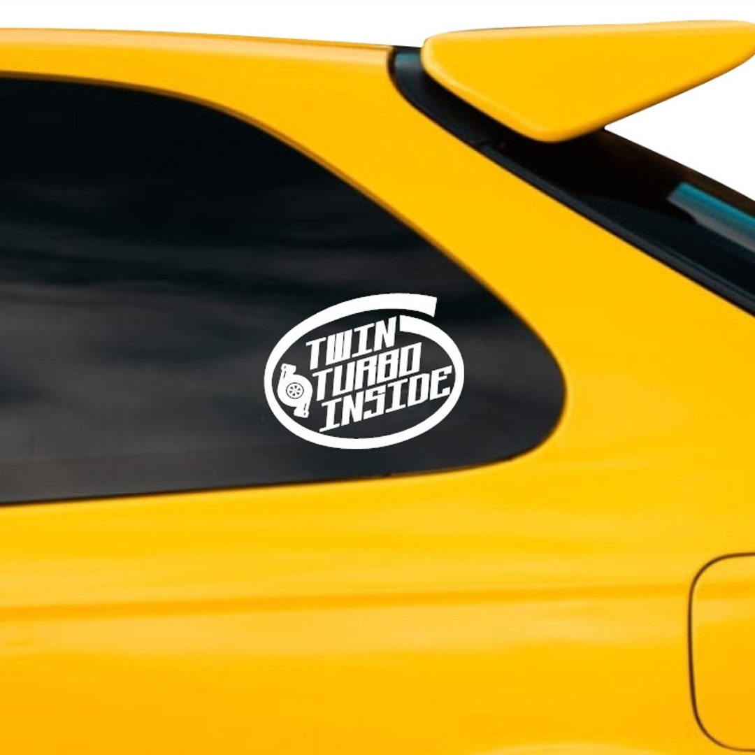 20 Colors Twin Turbo Inside Vinyl Decal Sticker Custom Truck Window ...