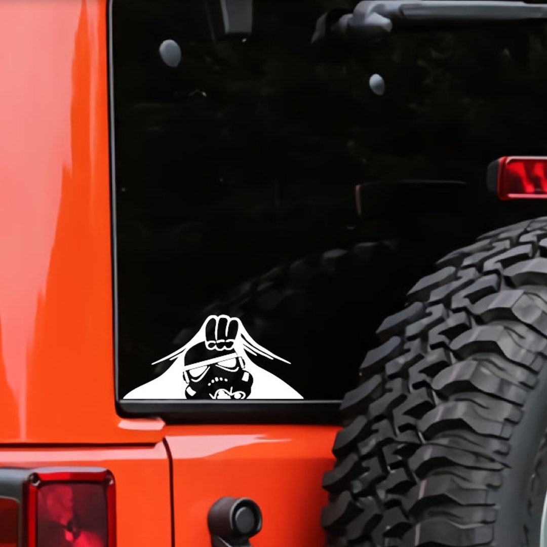 20 Colors Peeking Storm Trooper Vinyl Decal Sticker Custom Truck Window ...