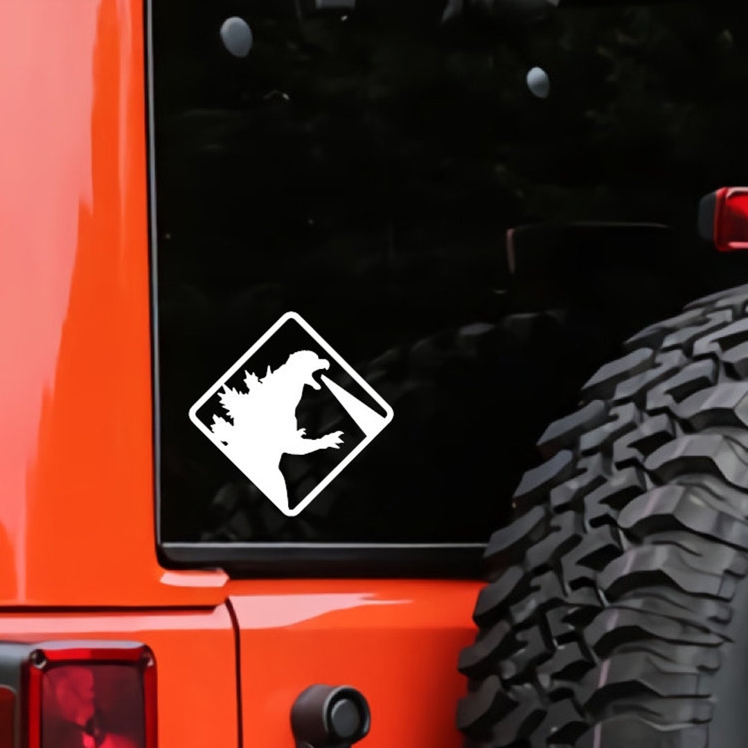 20 colores Godzilla Warning Vinyl Decal Sticker / Custom Truck Window ...