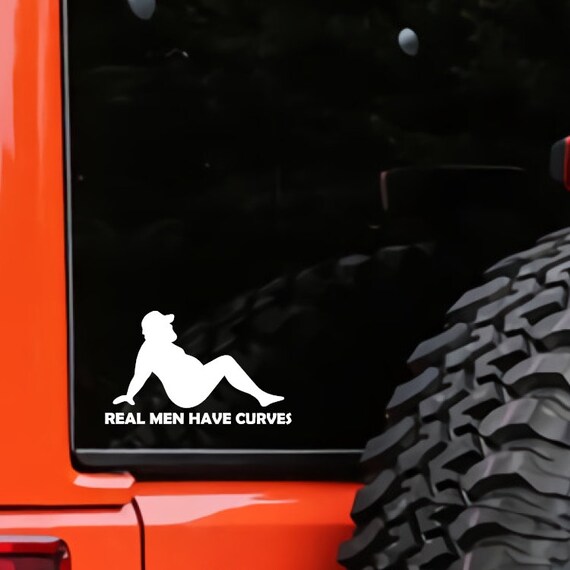 20 Colors Real Men Have Curves Vinyl Decal Sticker Car - Etsy