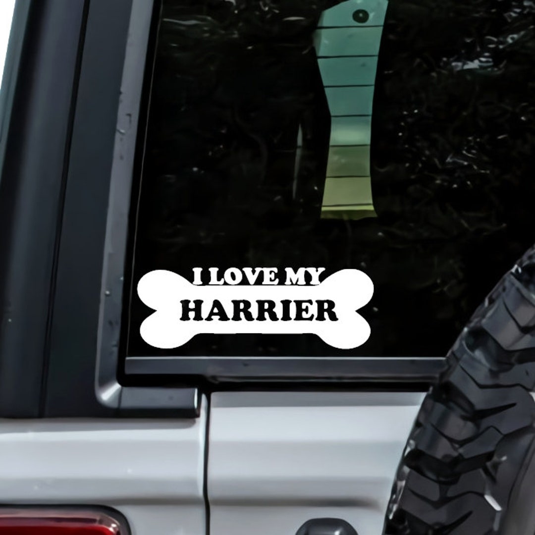 I Love My Harrier Dog Bone Vinyl Decal Sticker Car Bumper - Etsy