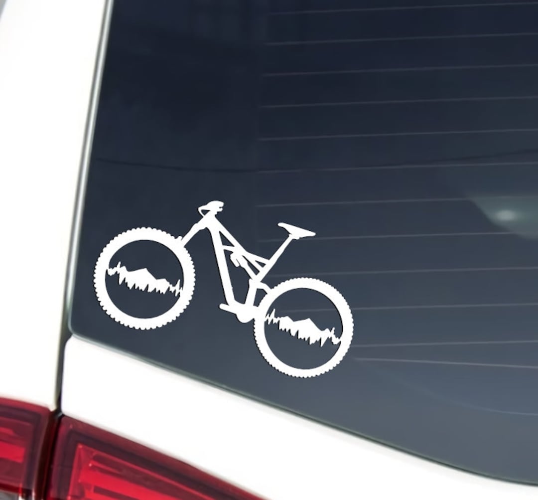 20-colors MTB Mountain Silhouette Vinyl Decal Sticker Bumper Window ...