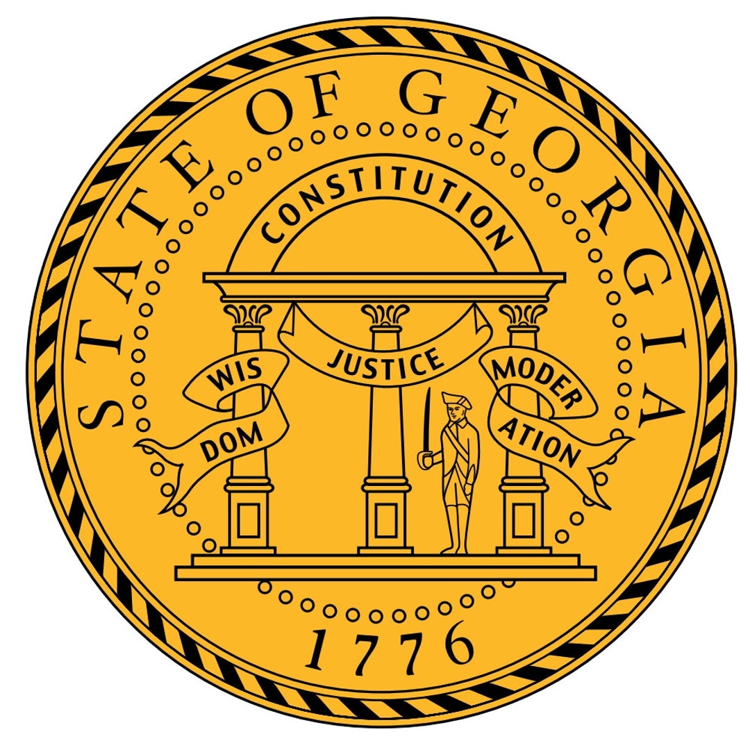 State Seal of Georgia Vinyl Decal Sticker Bumper Window Laptop Gift ...