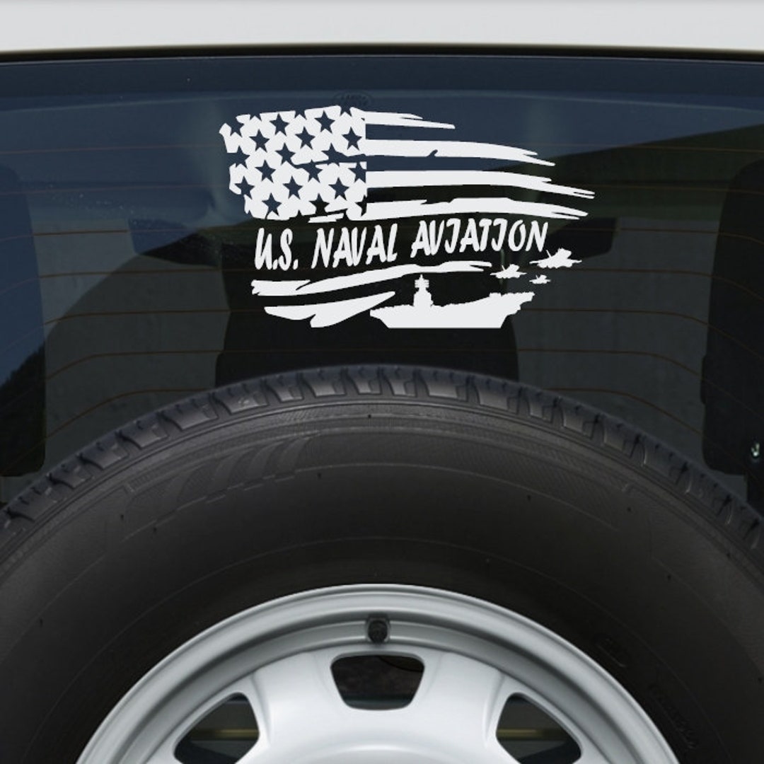20-colors Naval Aviation American Flag Vinyl Decal Sticker Bumper ...