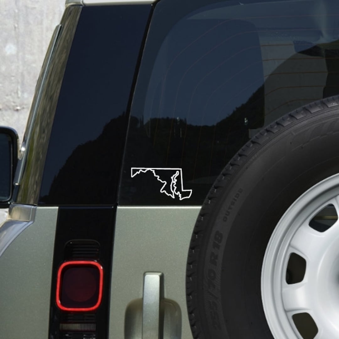 20-colors State Map Outline Maryland Vinyl Decal Sticker Bumper Window ...