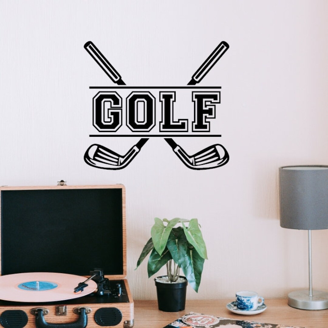 20-colors Golf Cross Irons Vinyl Decal Sticker Wall Mural Window Home ...