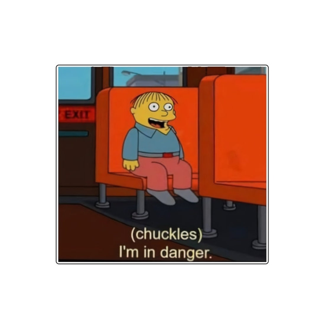 I'm in Danger Simpson 3.5x3.3 Sticker UV & Water Esistant Vinyl Decal ...