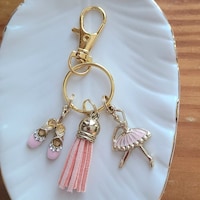 Ballet Shoes Keychain SMALL Pink Ballet Slippers Keychain Personalized ...