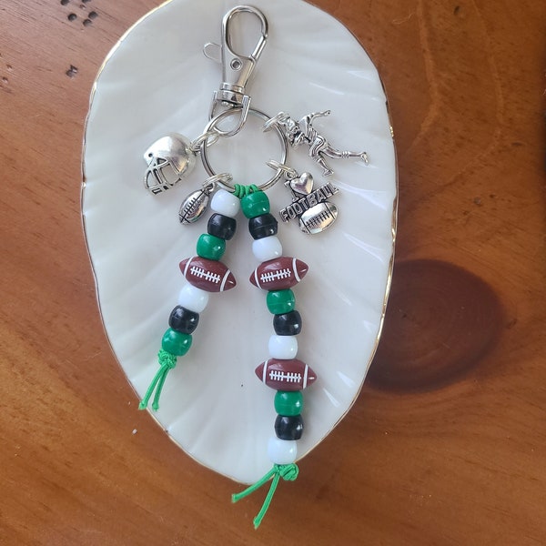 Football Keychain - Etsy