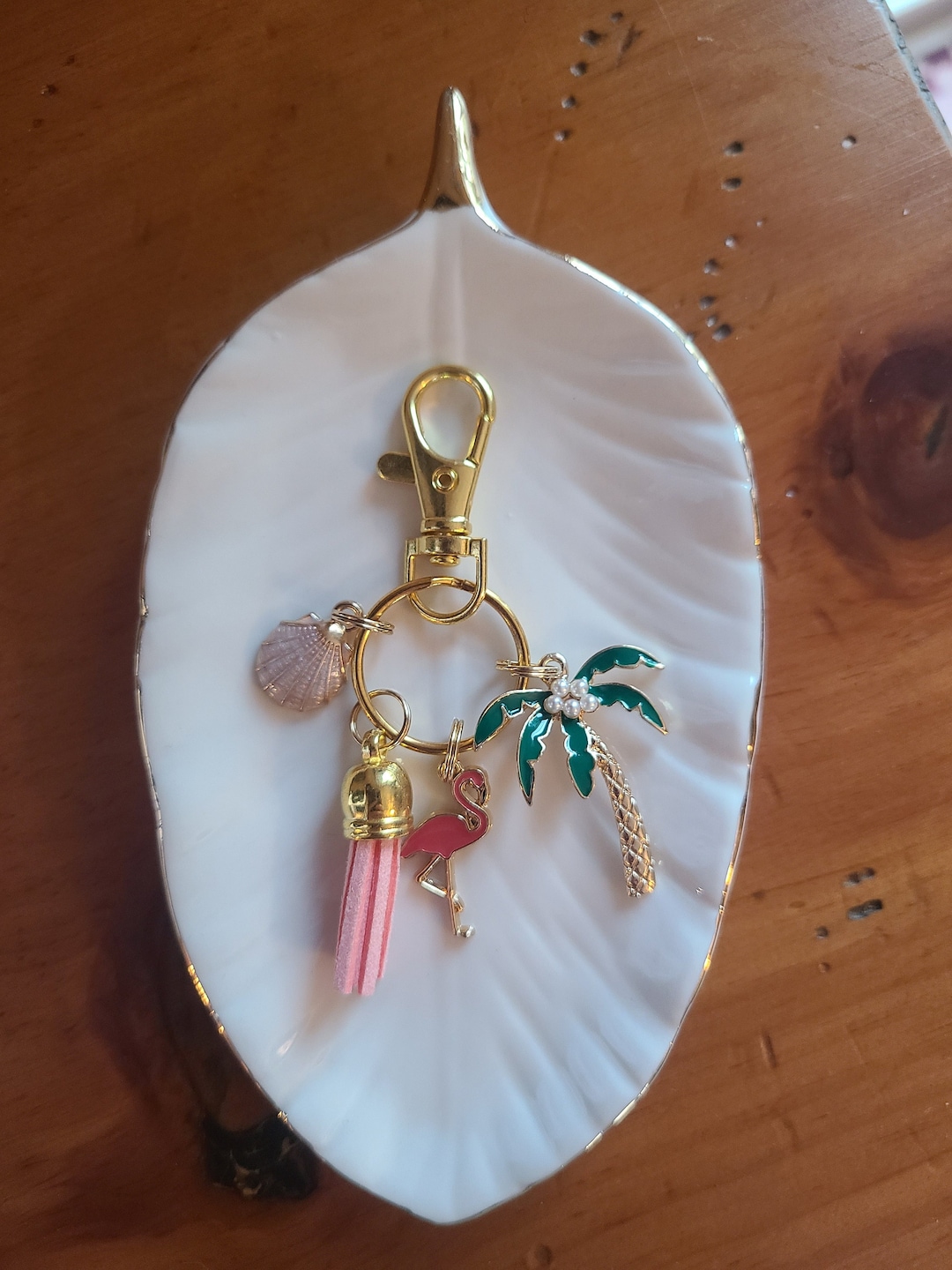 Flamingo Key Chain Flamingo Lover Beach Key Chain Flamingo Charm ...